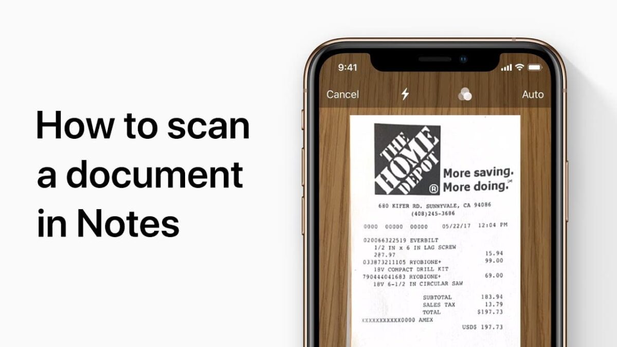 How to scan a document in Notes app on iPhone and iPad?