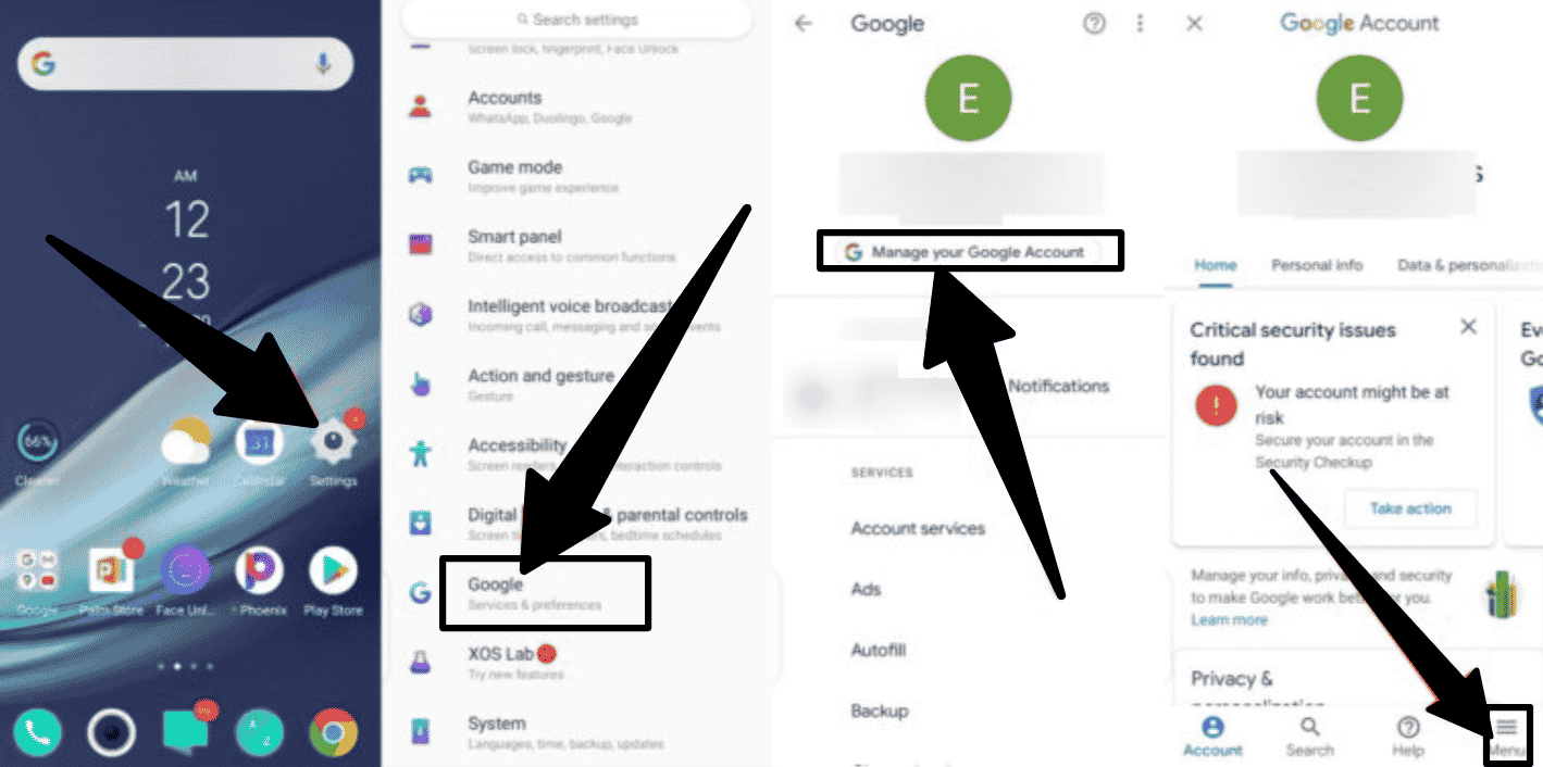 How to delete the device from a google account?